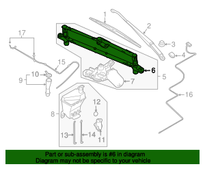 2007-2010 GM Windshield Wiper Motor Link 96988327 | Auto Parts Express