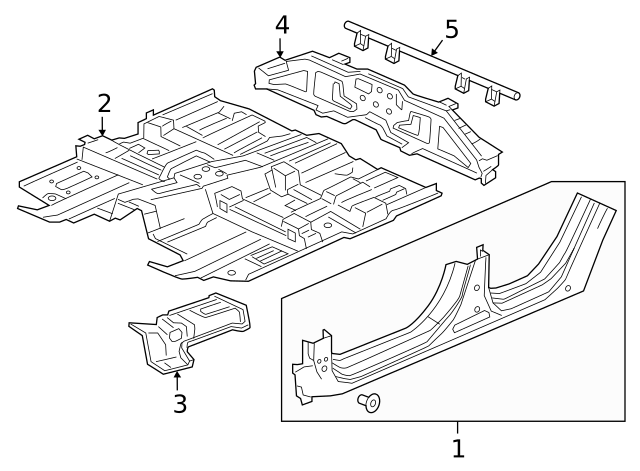 2019-2021 Acura RDX Panel, R Side Sill (DOT) 04631-TJB-A91ZZ | OEM ...