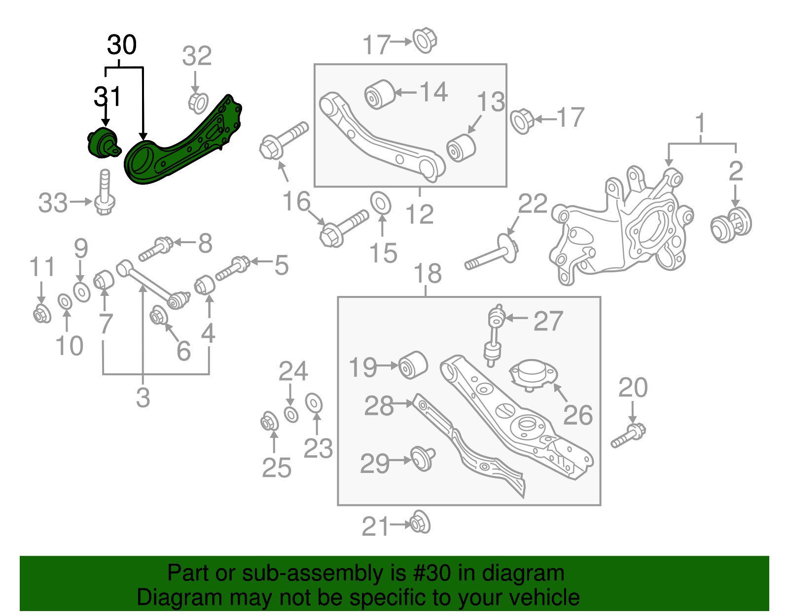 Genuine Trailing Arm for 2016-2021 Hyundai Tucson | Part# 55280-D3200 ...