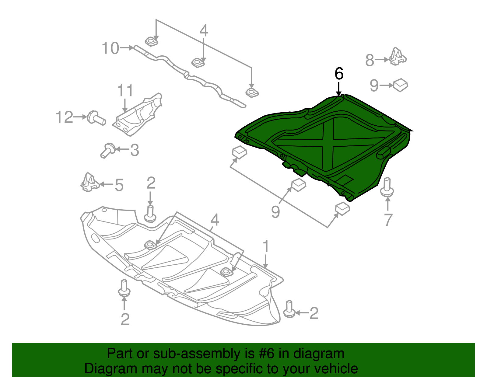 8E0-863-822-D - Radiator Support Splash Shield 2002-2008 Audi ...