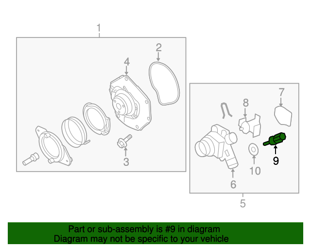 30750926 - Engine Coolant Temperature Sensor 2007-2016 Volvo ...