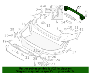 2017-2021 Volvo Impact Bar 31698665 | TascaParts.com