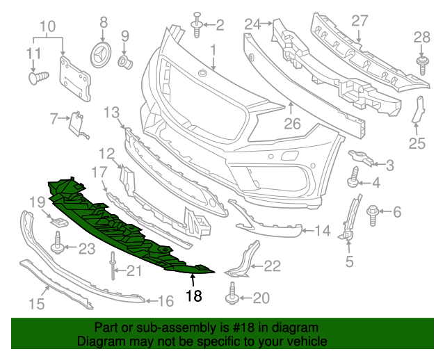 2015-2017 Mercedes-Benz Lower Support 156-885-02-36 | MB OEM Parts