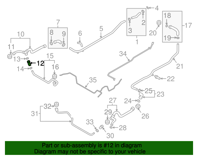 991-106-724-00 - Radiator Coolant Hose Adapter 2012-2024 Porsche ...