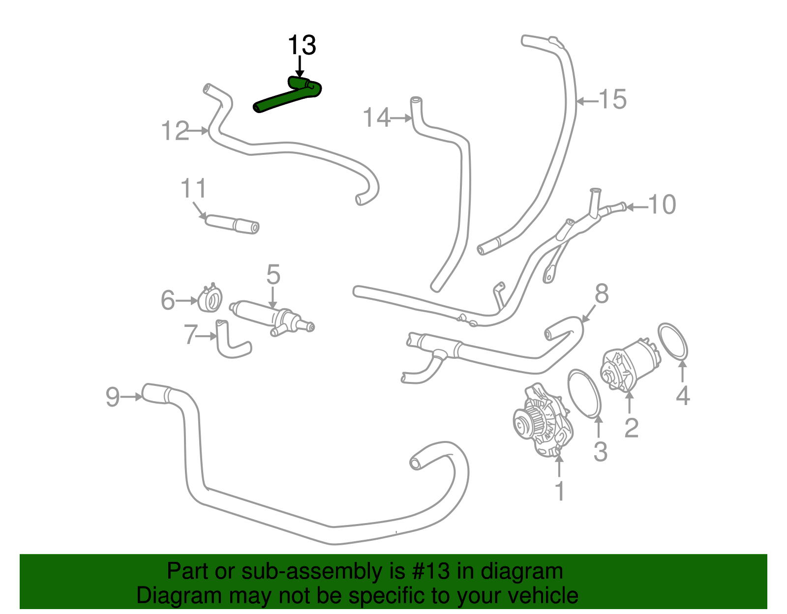 1997-2002 Volkswagen Engine Coolant Hose 021-121-096 | Wolfsburg Parts ...