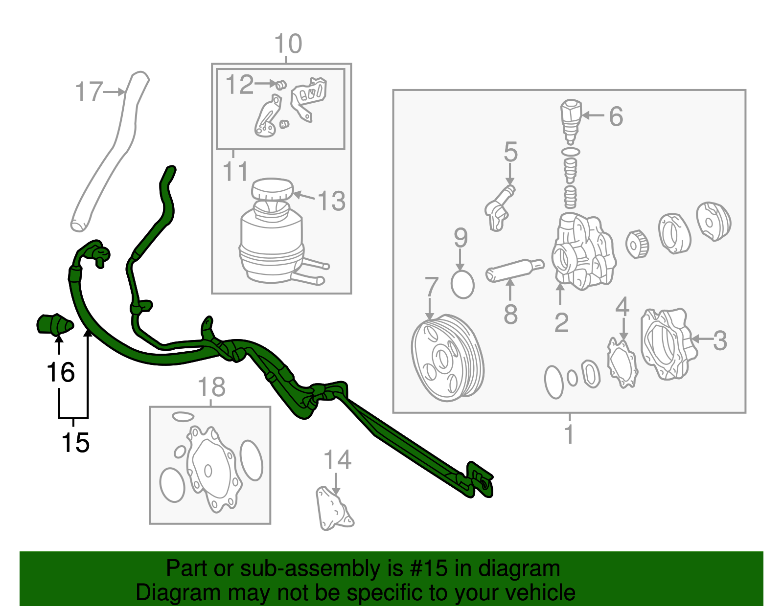 44410-0C021 - Power Steering Pressure Hose - 2000-2006 Toyota Tundra ...