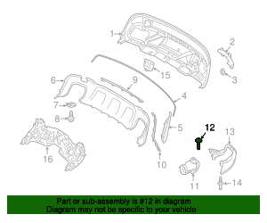 006-990-06-12 - Support Bracket Screw 2010-2023 Mercedes-Benz ...