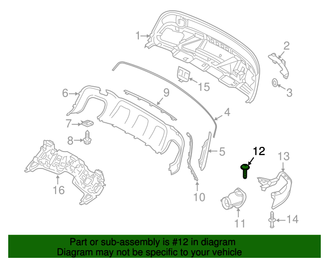 2010-2023 Mercedes-Benz Support Bracket Screw 006-990-06-12 | MB OEM Parts