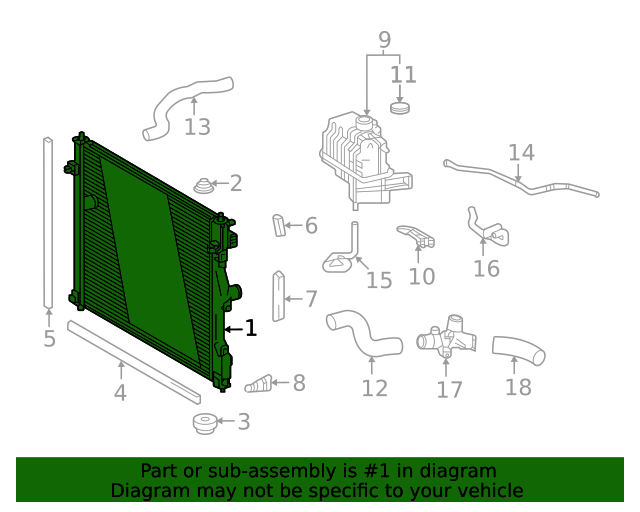 2021-2024 Toyota Mirai Radiator 16400-77110 | Toyota Parts Center
