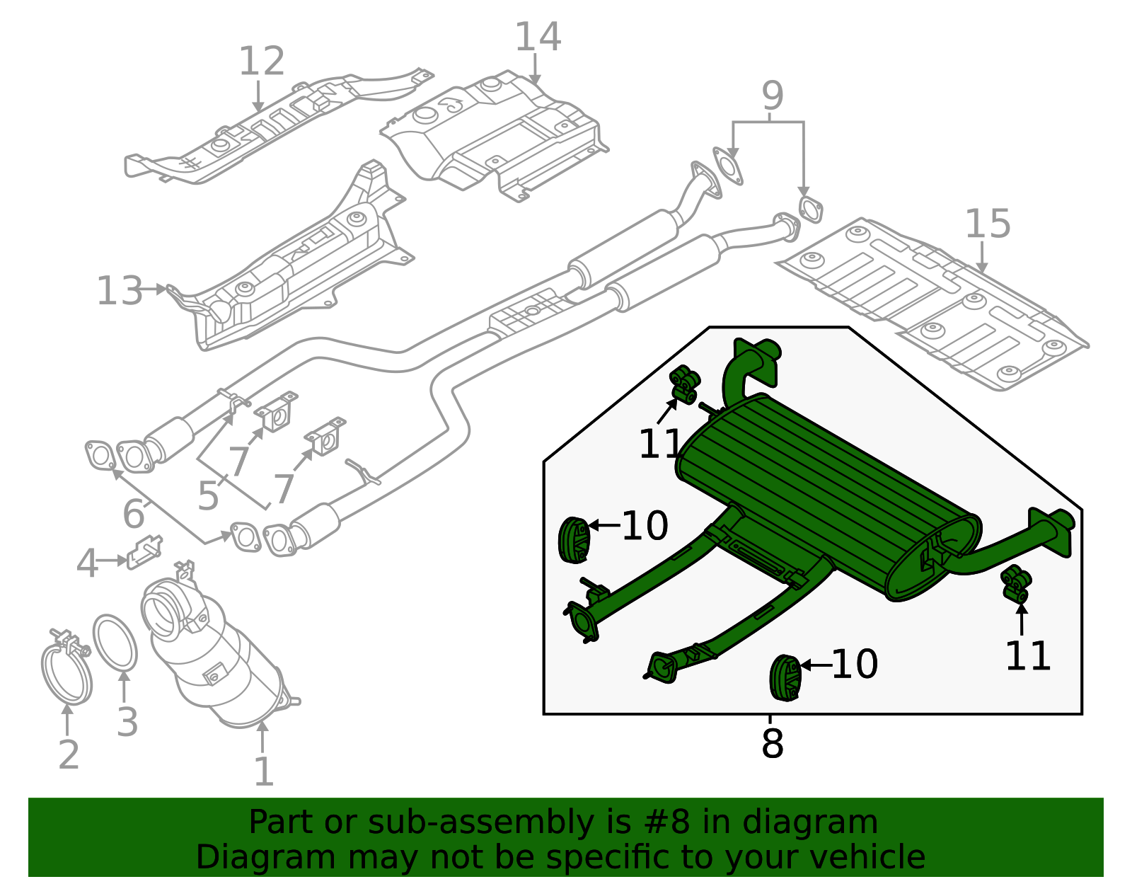 Hyundai - 28710-T6300 - Muffler & Pipe - 2021-2024 Genesis GV80 | OEM ...