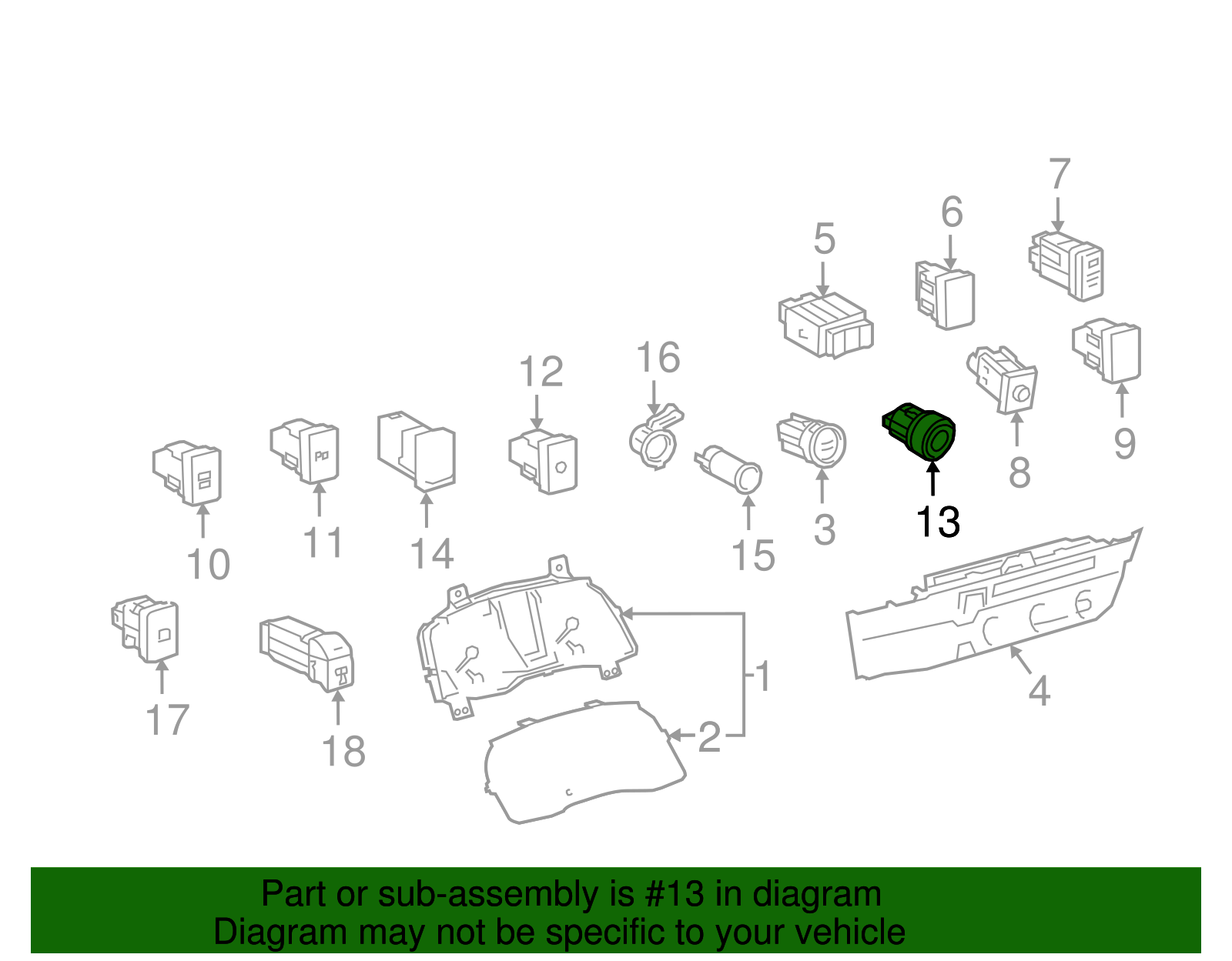 2014-2023 Toyota Switch, Transfer Position 84223-0C010 | Toyota Parts ...