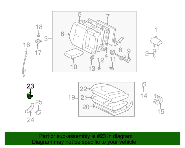 71833-48040-A0 - Seat Back Recliner Adjustment Mechanism Cover 2001 ...