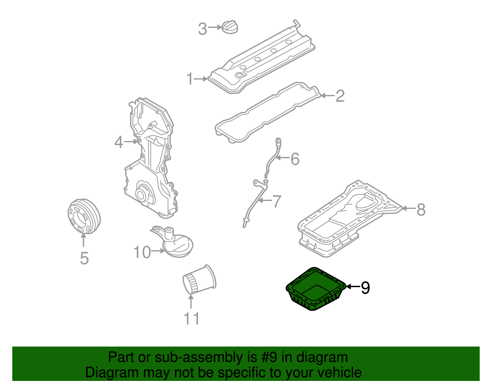 2007-2009 Nissan Altima Oil Pan 11110-JA01D | Melloy Nissan Parts