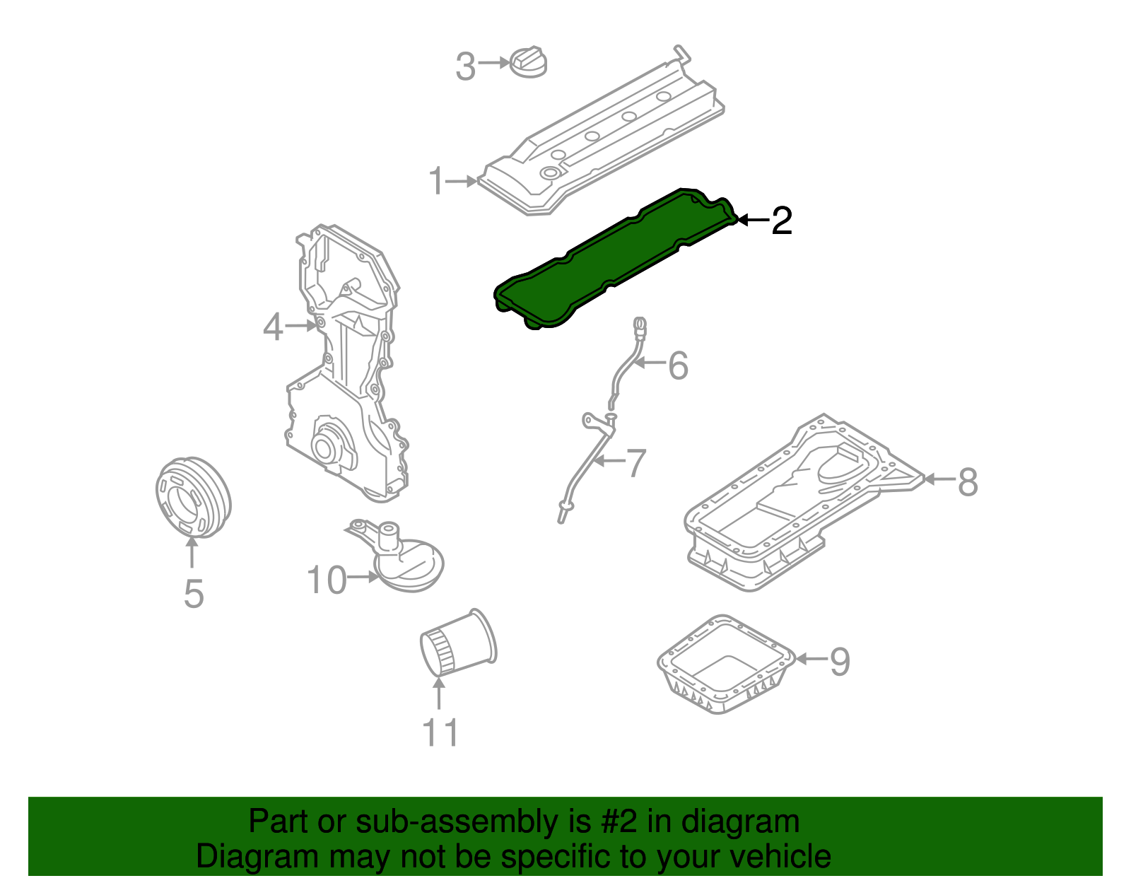 2007-2013 Nissan Valve Cover Gasket 13270-JA00A | Nissan Parts Store
