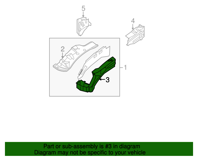 2008 Nissan Pathfinder Apron Reinforced - Driver's Side (LH) F4181 ...