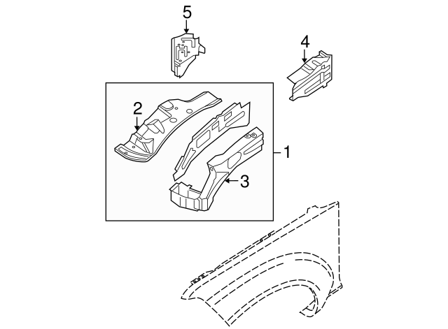 2008 Nissan Pathfinder Apron Reinforced F4181-ZS0MA | QuirkParts