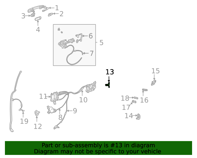 69470-08020 - Sliding Door Striker 2021-2024 Toyota Sienna | Group 1 ...