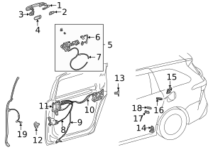 2021-2023 Toyota Sienna Sliding Door Striker 69440-08050 | Toyota Parts ...