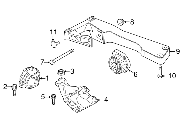22-11-6-784-823 - Engine Mount Bracket 2013-2018 BMW | AutoNationParts.com