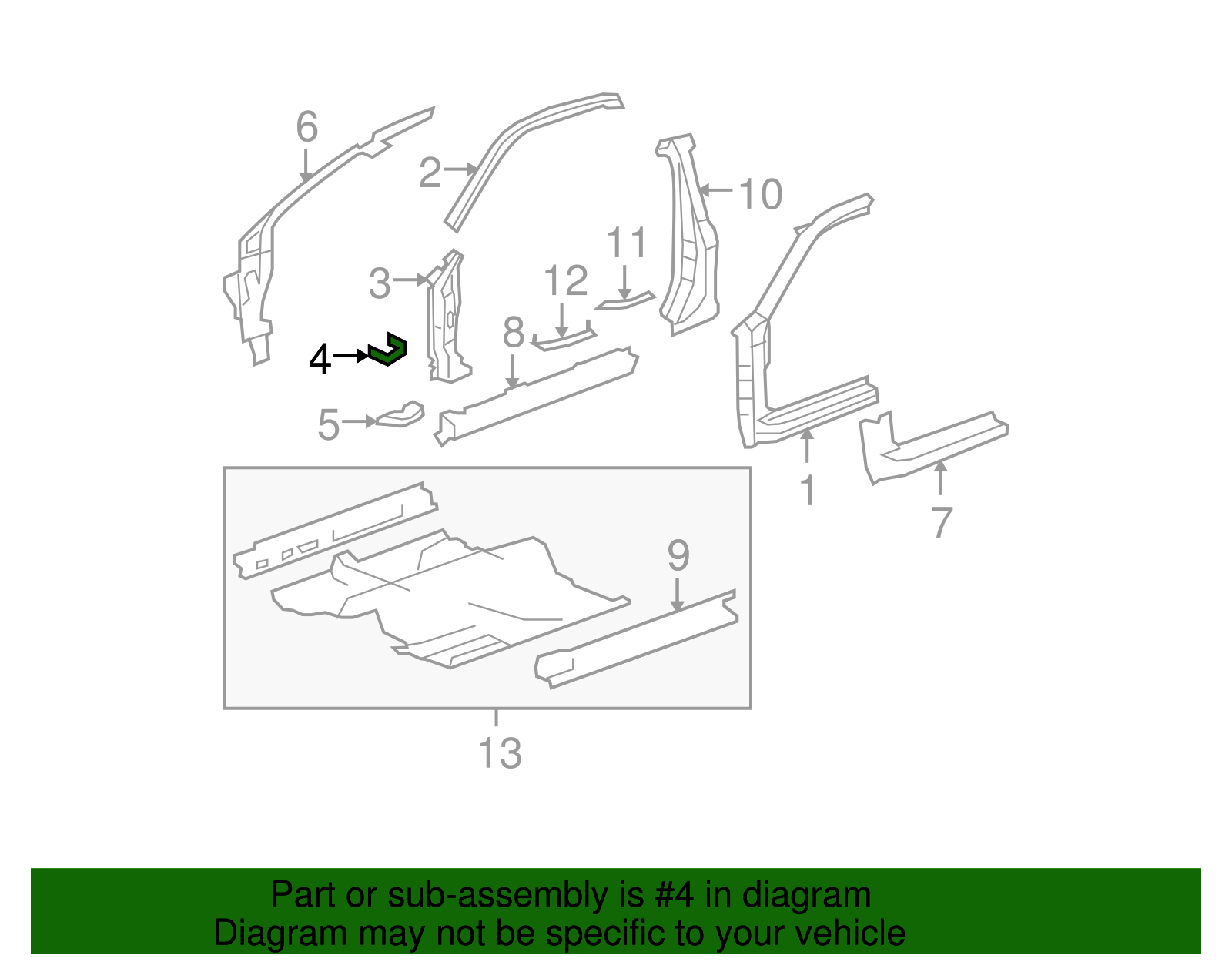 63138-TE0-A01 - 2008-2012 Honda Accord - Separator R Front Pillar ...