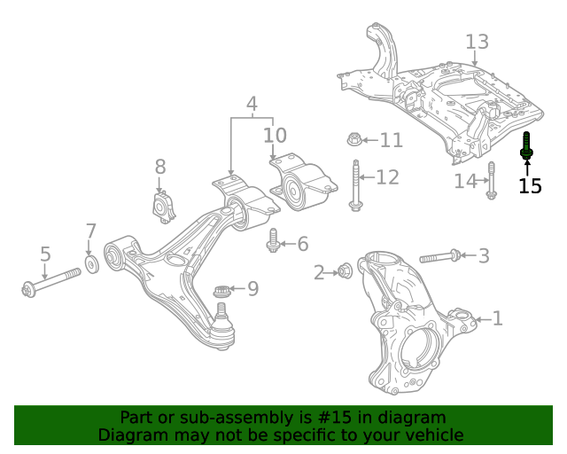 000-990-41-29 - Suspension Cross-Member Bolt 2020-2023 Mercedes-Benz ...