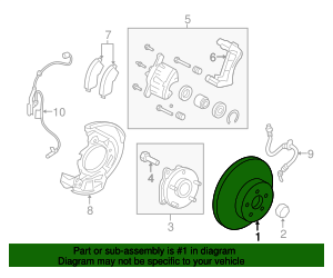 2009-2018 Toyota RAV4 Disc Brake Rotor (Front) 43512-0R010 | Toyota ...