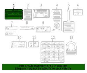 Genuine Emission Label for 2020 Land Rover Range Rover Velar | Land ...