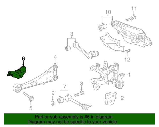 48727-0R010 - Suspension Trailing Arm Bracket 2015-2021 Lexus ...