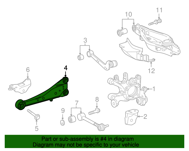 2015-2021 Lexus Trailing Arm 48760-78010 | OEM Parts Online