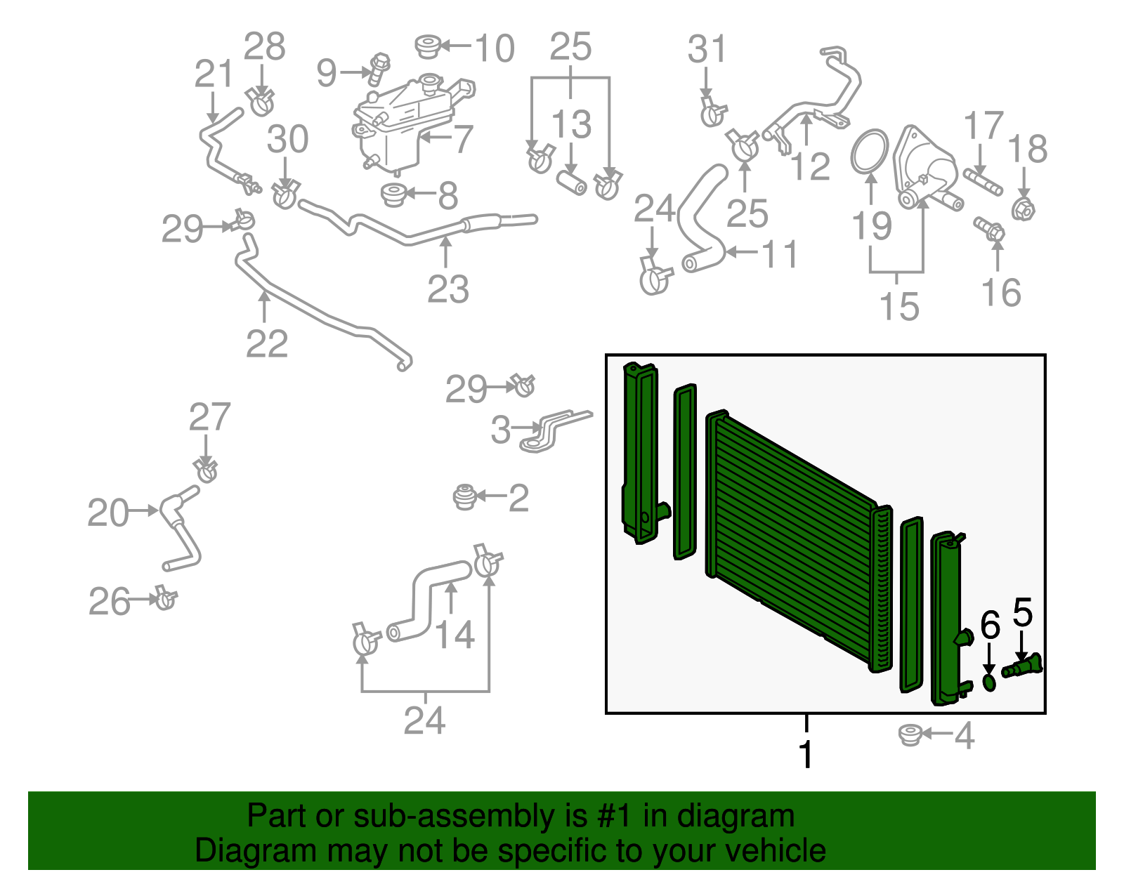 2010-2015 Toyota Radiator Assembly 16400-37240 | Toyota Parts Center