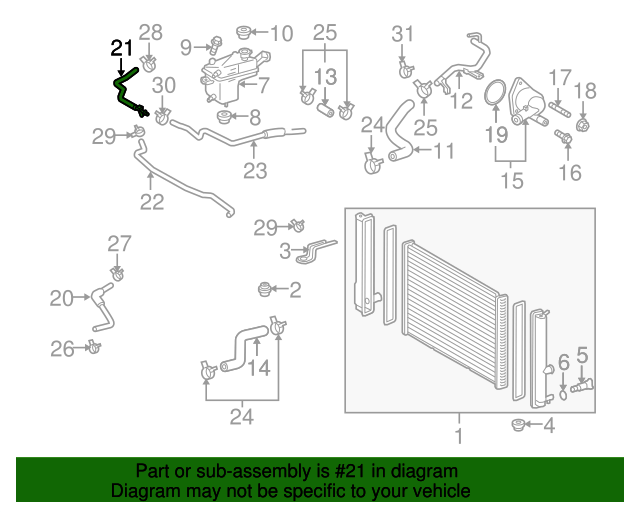 16264-37080 - Hose, Water Bypass, No. 2 - 2012-2016 Toyota | OEM ...