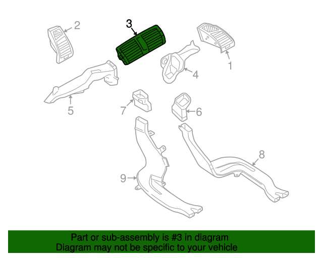 64-22-7-059-189 - Vent Grille - 2008-2013 BMW | BMWPartsHub