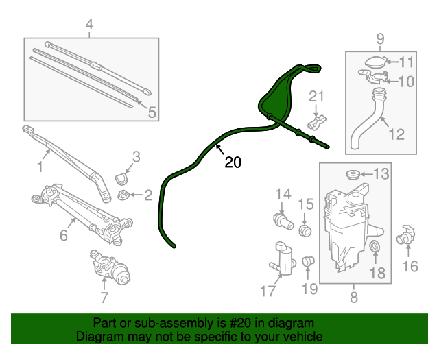 2013-2023 Lexus Washer Hose 90099-33803 | OEM Parts Online