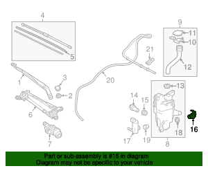 2015-2021 Lexus Washer Pump 85330-42010 | OEM Parts Online