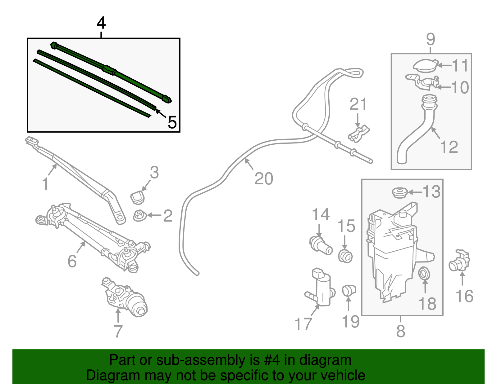 85222-78012 - 2015-2021 Lexus - Wiper Blade | My L Parts