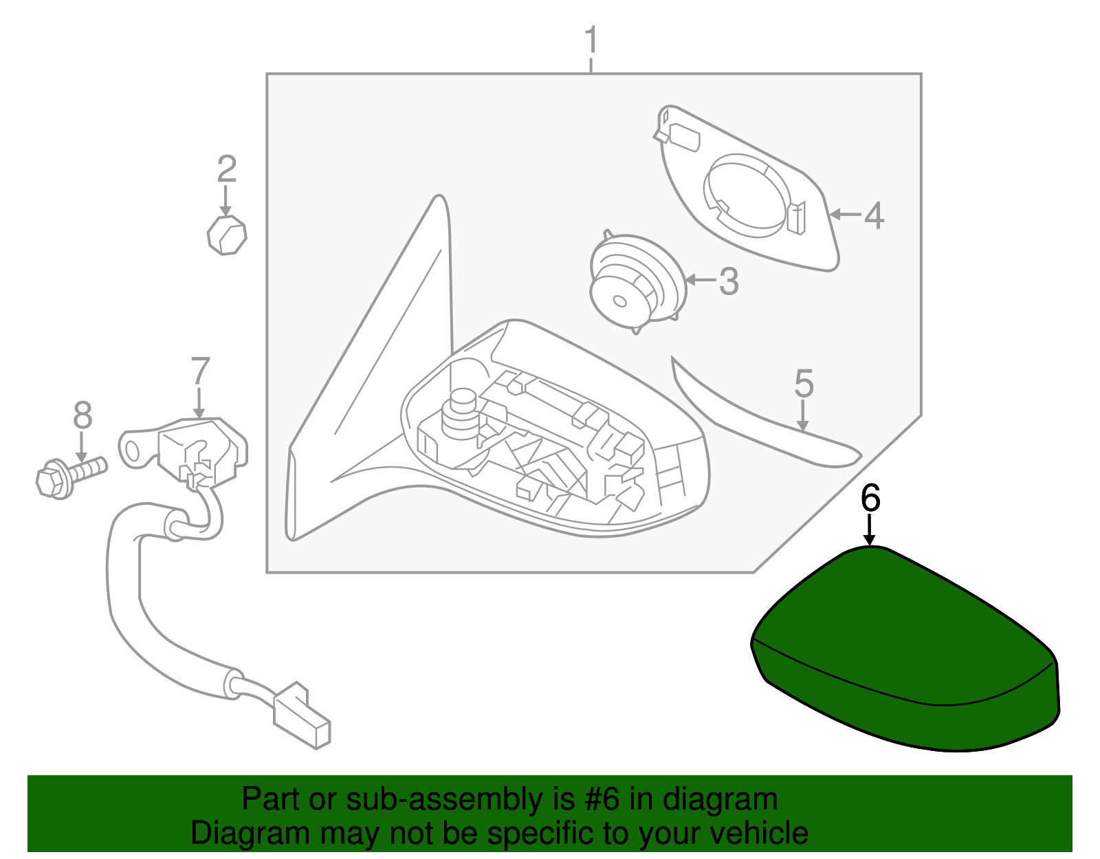 96374-3TH3A - Mirror Cover - 2013-2019 Nissan Sentra | Nissan OEM Parts ...