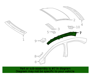 118-630-23-00 - Roof Rail 2020-2021 Mercedes-Benz | Mercedes-Benz USA Parts