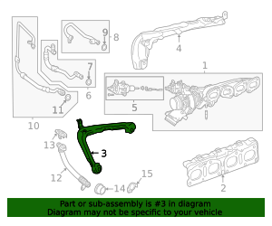 264-096-08-00 - Turbocharger Bracket 2020-2023 Mercedes-Benz ...