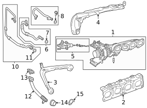 264-096-08-00 - Turbocharger Bracket 2020-2023 Mercedes-Benz ...