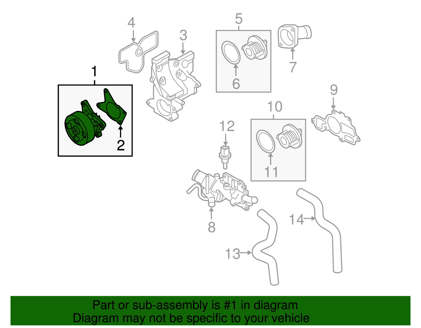 2007-2021 Nissan Water Pump B1010-3LM0A | Nissan Parts Central