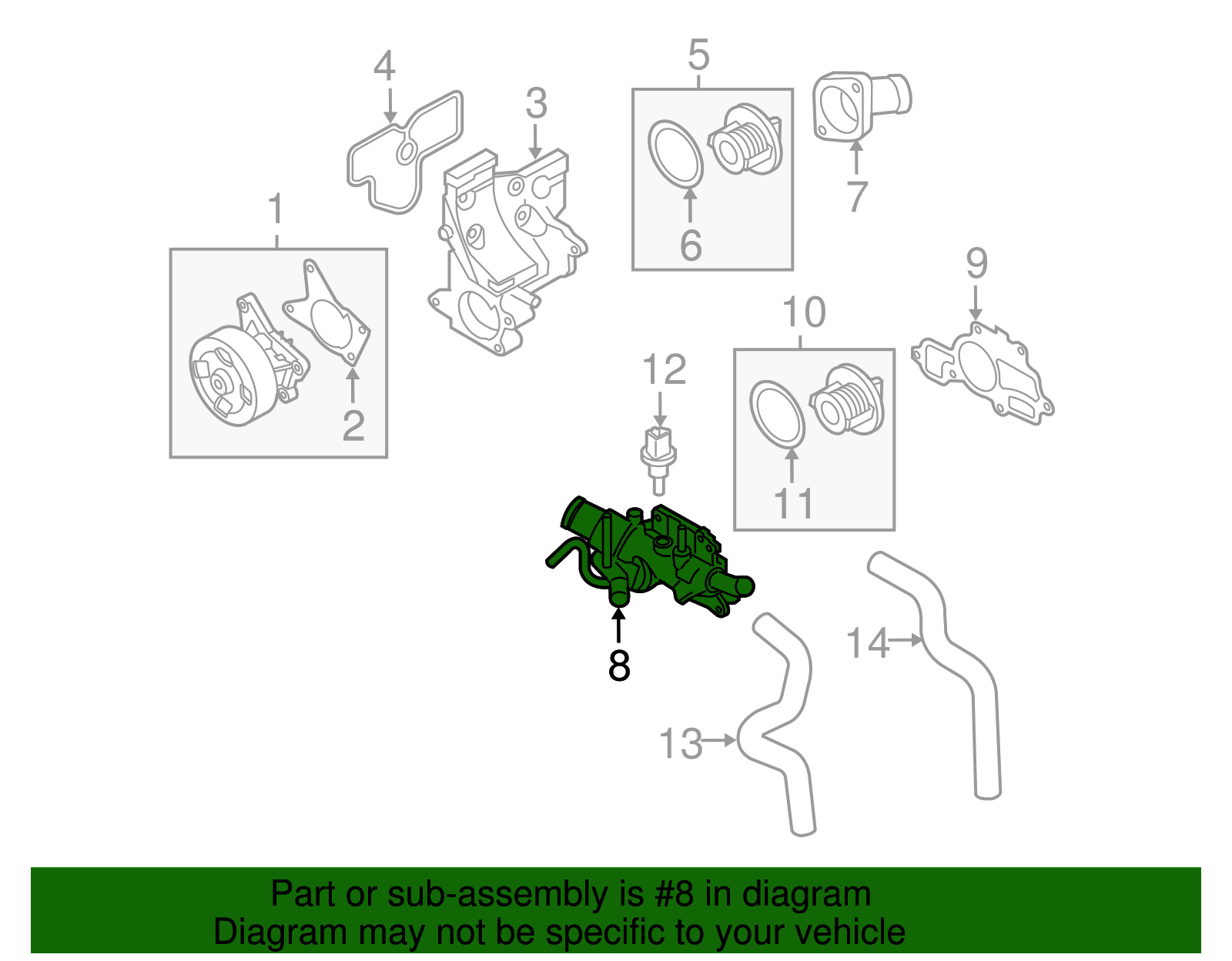 2007-2012 Nissan Water Outlet 11060-ET00D | Sullivan Brothers Nissan