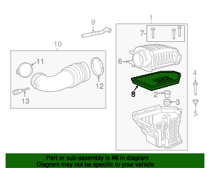 2015-2022 Dodge Challenger Air Filter 68322213AA | Mopar Estores