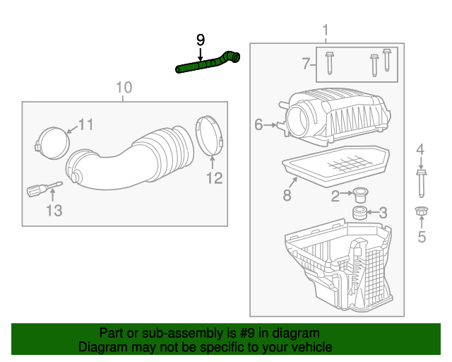 2020-2021 Dodge Challenger Air Hose 68413345AB | TascaParts.com
