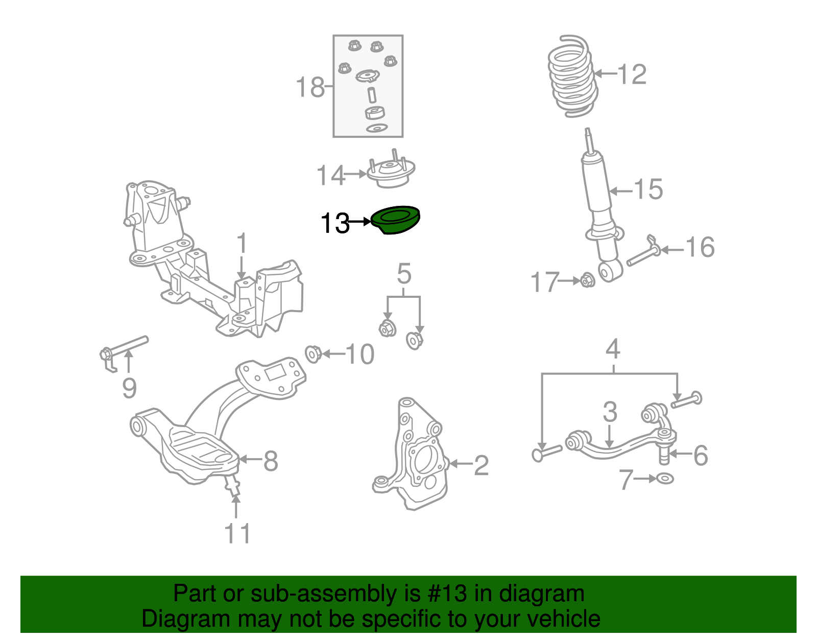 2003-2011 Ford Insulator 5W1Z-5415-AA | Retail Performance Auto Parts