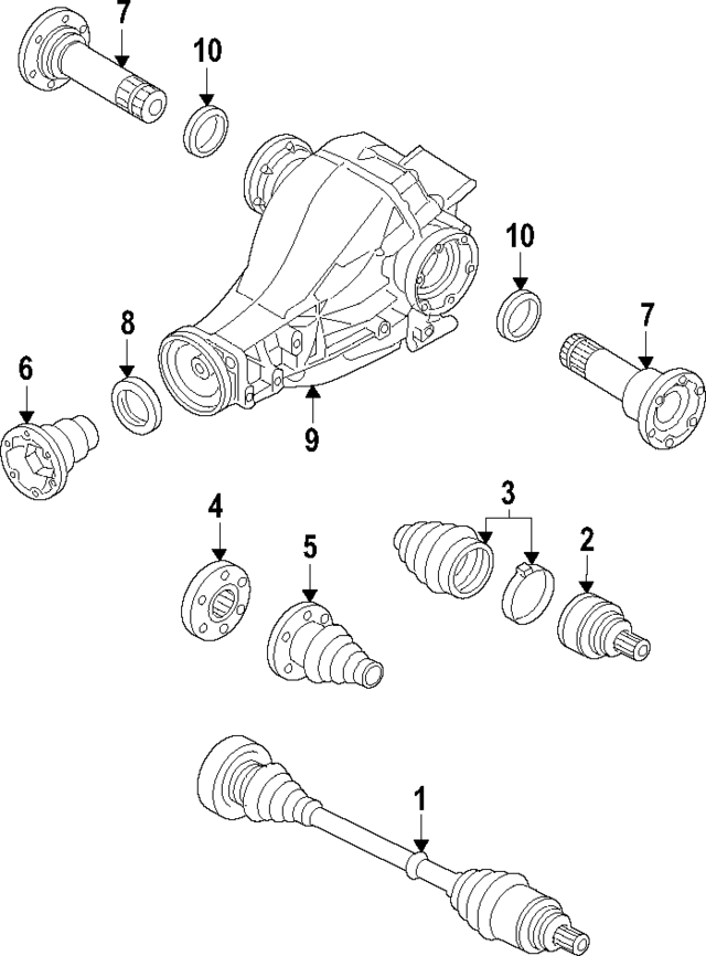 80A-501-204-L - Axle Assembly 2018-2023 Audi | Audi OEM Parts