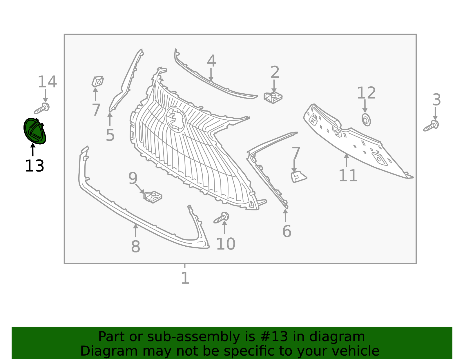53141-33170 - Grille Emblem 2019-2025 Lexus | Longo Lexus Parts