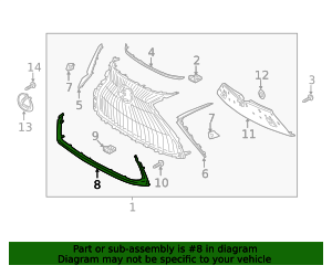 53122-06090 - Grille Molding 2019-2023 Lexus | AutoNationParts.com
