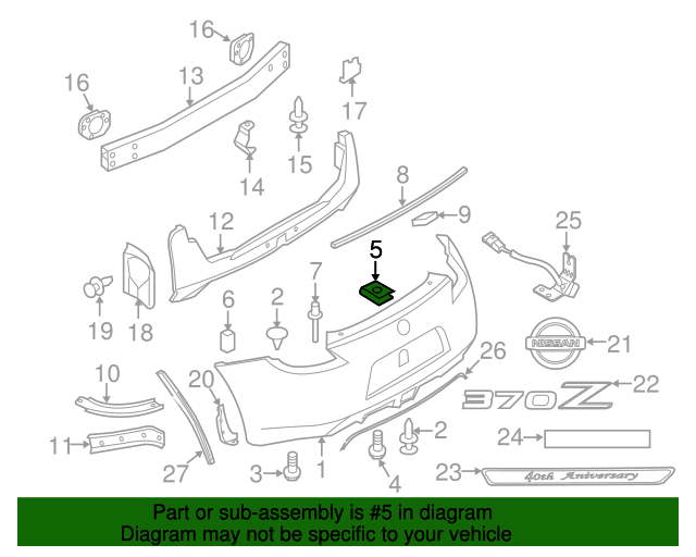 2009-2020 Nissan Sight Shield U-Nut 01241-00471 | TascaParts.com