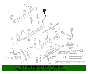 85010-1EA0A | Nissan Cover-Rear Bumper - Genuine OEM | 850101EA0A ...