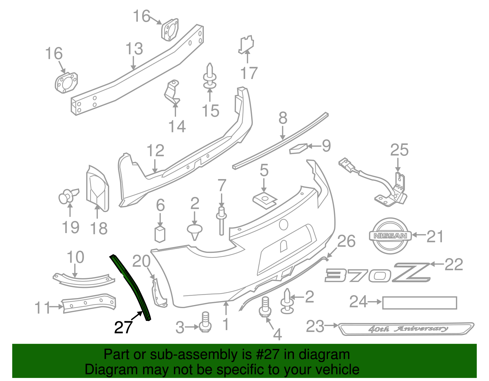 2015-2025 Nissan Wheel Opening Molding 788A1-6GA0A | My Nissan Part